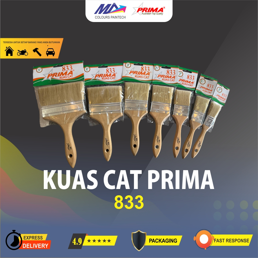 Jual KUAS CAT PRIMA 833 BULU PUTIH | Shopee Indonesia