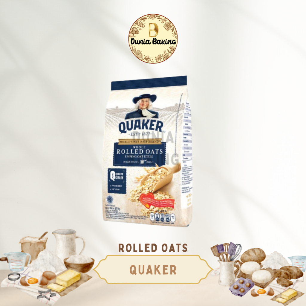 Jual Quaker Rolled Oats 800gram | Rolled oats quaker 800gr | Shopee ...