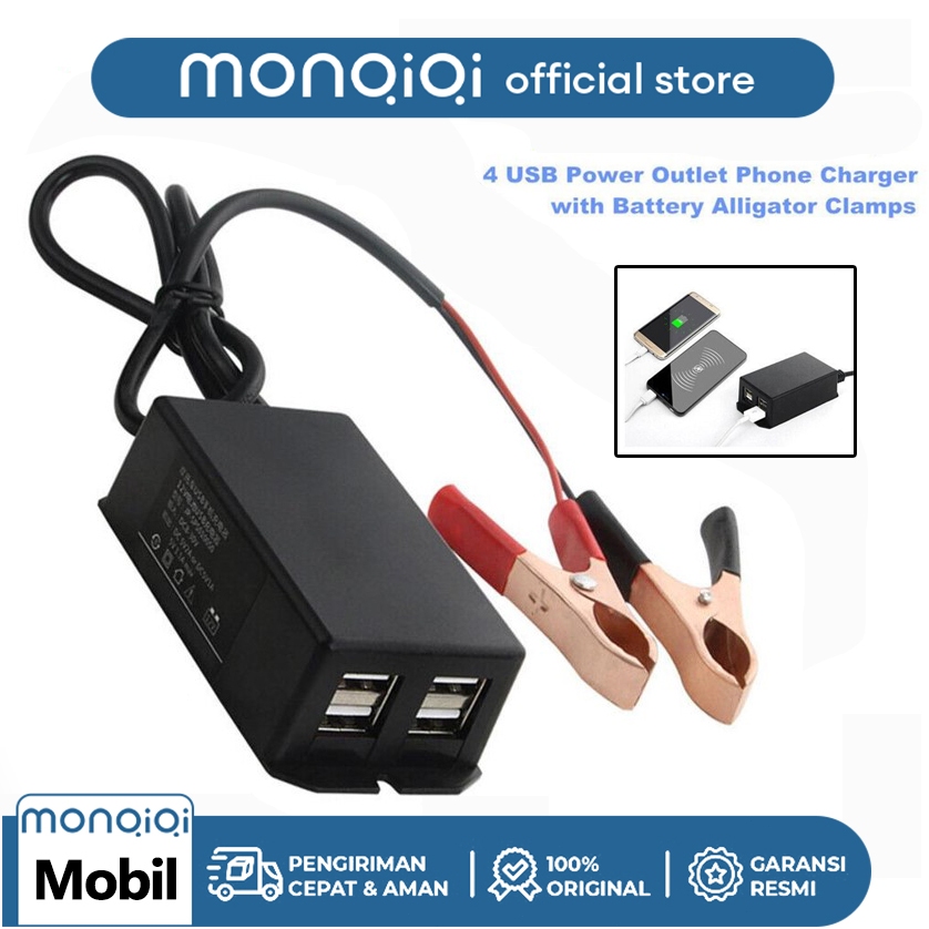 Jual 4 USB Charger Aki di Motor - Sambungan Charger HP ke Aki Motor ...