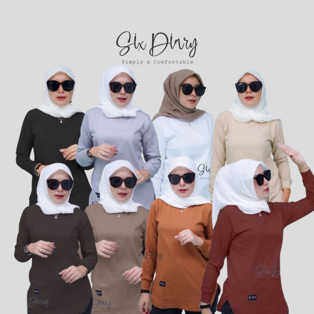 Jual Six Diary Official Atasan Wanita Kaos Oval Viral Original Premium size S-5XL | Shopee Indonesia