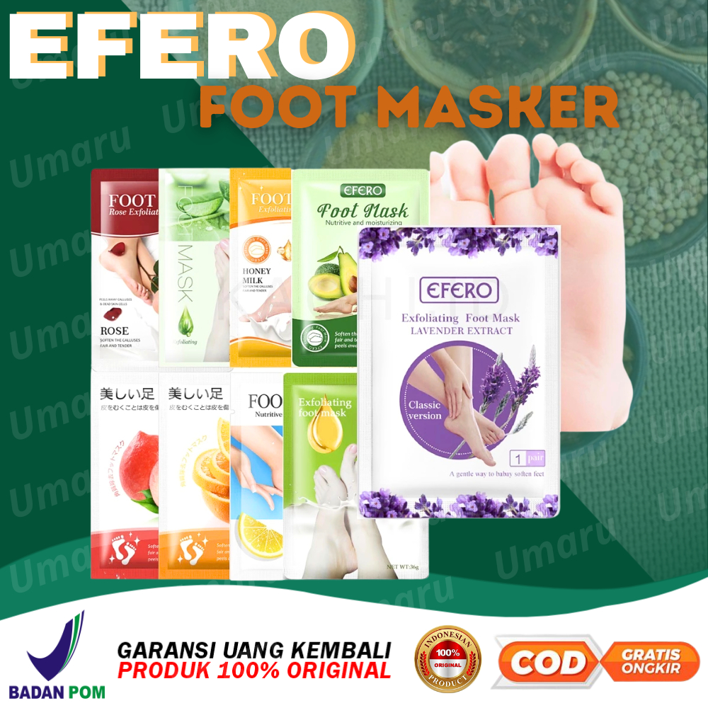 Jual (BPOM) Efero Foot Mask Peeling Exfoliating Masker Kaki Perawatan ...