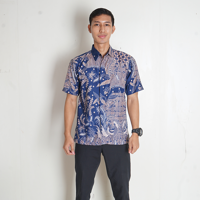 Jual BATIK TRUSMI Atasan Batik HEM Batik Pria Motif Kombinasi Gribik ...
