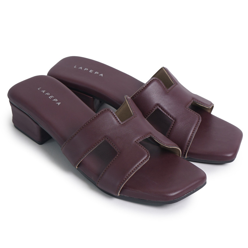Jual LAPEPA YUK - HOWIE Sandal Wanita Slop High Heels Tinggi 4cm Size ...