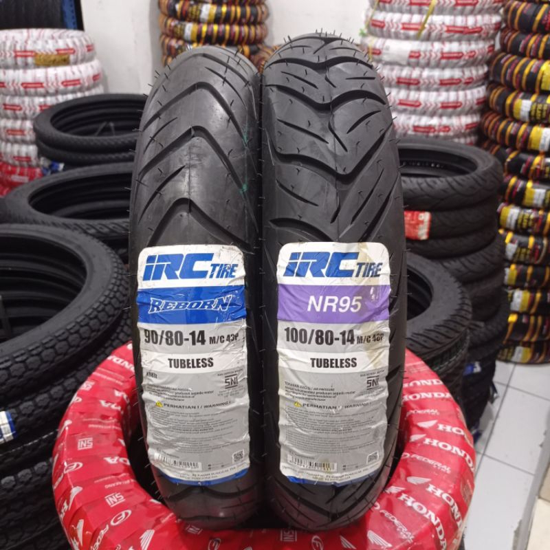 Jual BAN IRC TUBLES 90/80-14, 100/80-14 REBORN/NR95 ORIGINAL 100% VARIO ...