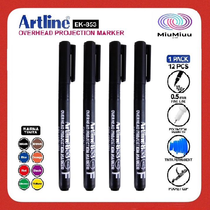 Jual ARTLINE Overhead Projection Marker Permanent Marker EK-853 / EK ...