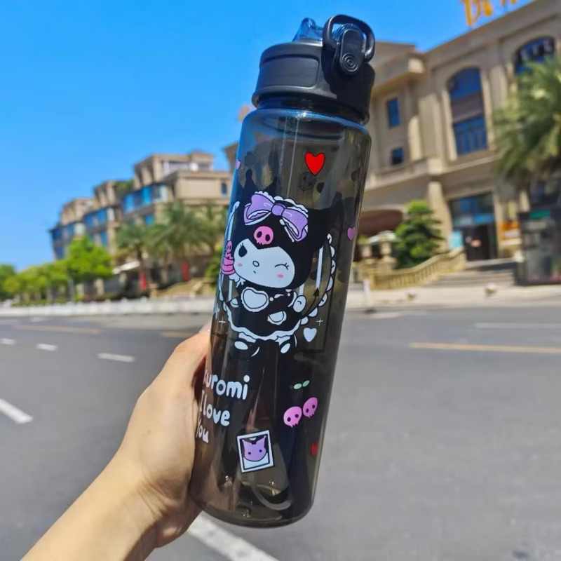 Jual Botol Viral Bening Botol Transparan Kapasitas 900ml Tali Pendek / Botol Anak Kapasitas ...