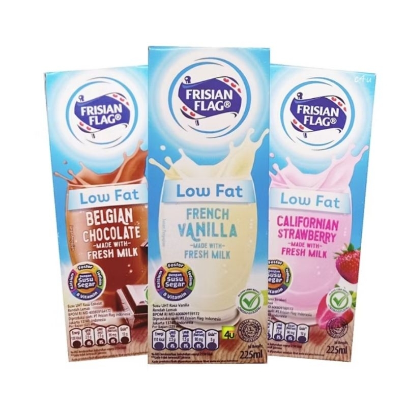 Jual Frisian Flag Low Fat uht 225ml X (3PCS) | Shopee Indonesia