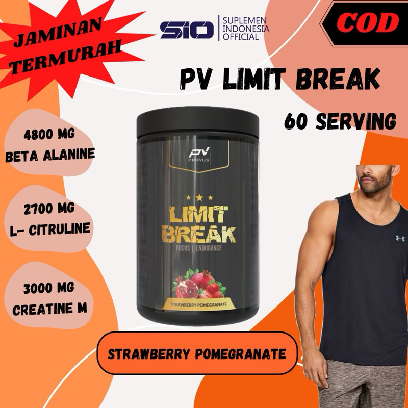 Jual PROVUS LIMIT BREAK Pre Workout 450gr 60Serving | Shopee Indonesia
