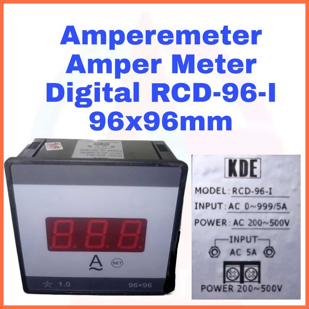 Jual Amperemeter Amper Meter Digital RCD-96-I 96x96mm | Shopee Indonesia