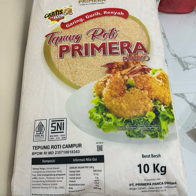 Jual Tepung Roti PRIMERA Panko MIX dan Putih 10kg | Shopee Indonesia