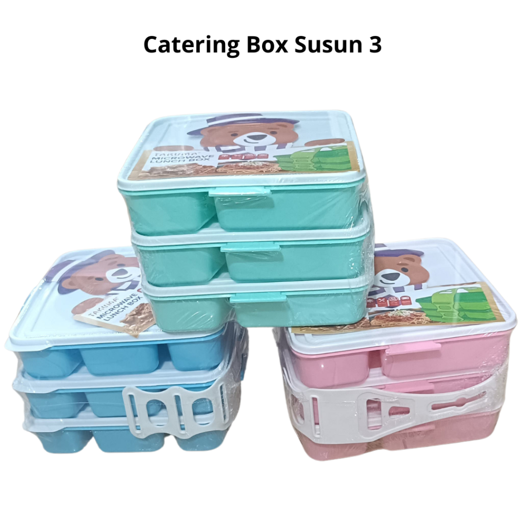 Jual Catering box susun 3 / tempat makan susun 3 plastik | Shopee Indonesia