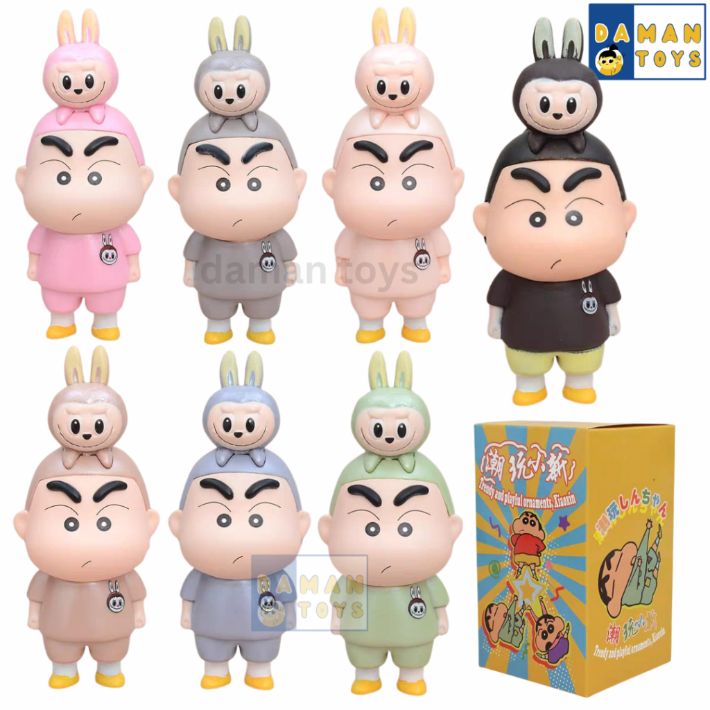 Jual Figure Crayon Shinchan x Labubu Shin chan | Shopee Indonesia