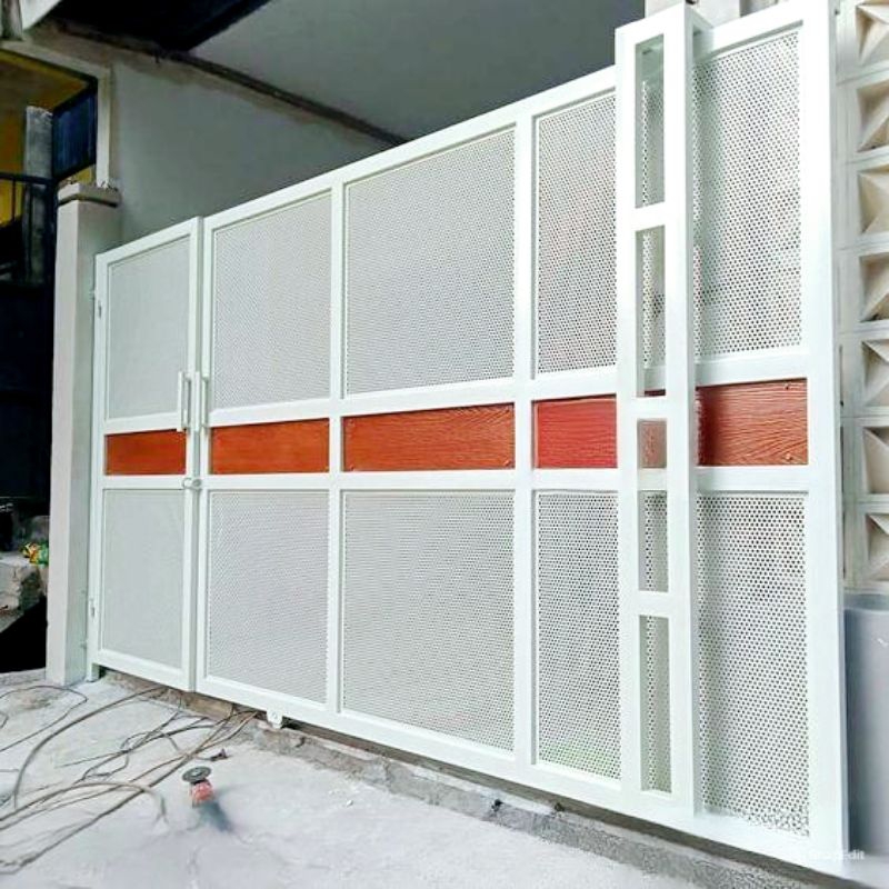 Jual pagar model minimalis plat perforated | Shopee Indonesia
