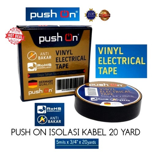 Jual ISOLASI PUSH ON ORIGINAL / ISOLASI LISTRIK PVC / ISOLASI HITAM ...