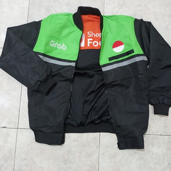 Jual JAKET BUNGLON GRAB SOPI SETENGAH HITAM REAL PICT NO EDIT | Shopee ...