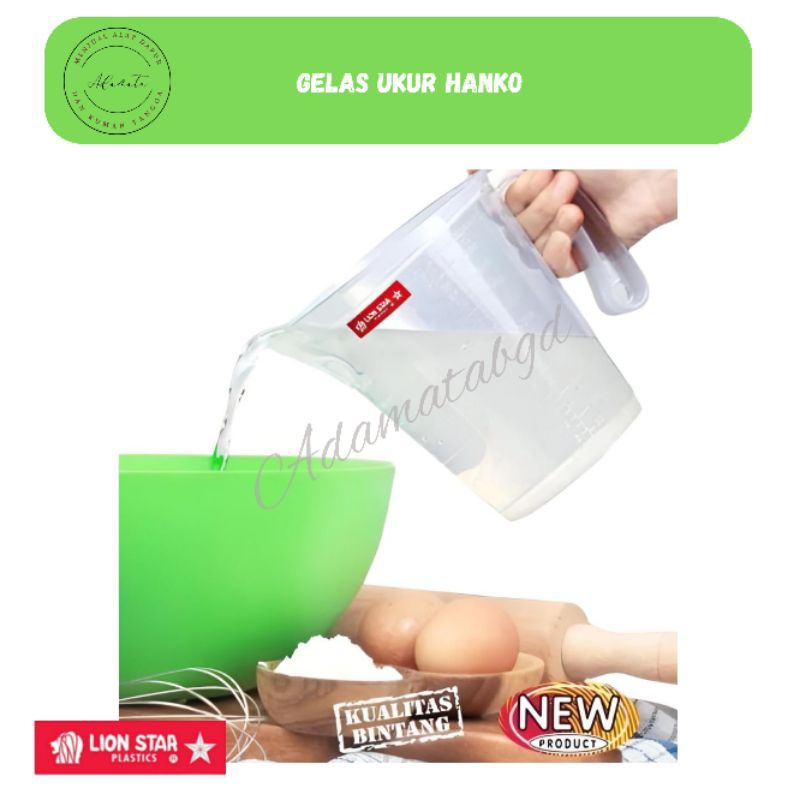 Jual Gelas Ukur GC-26 Hanko Measuring Cup 1 Litre Lion Star | Shopee ...