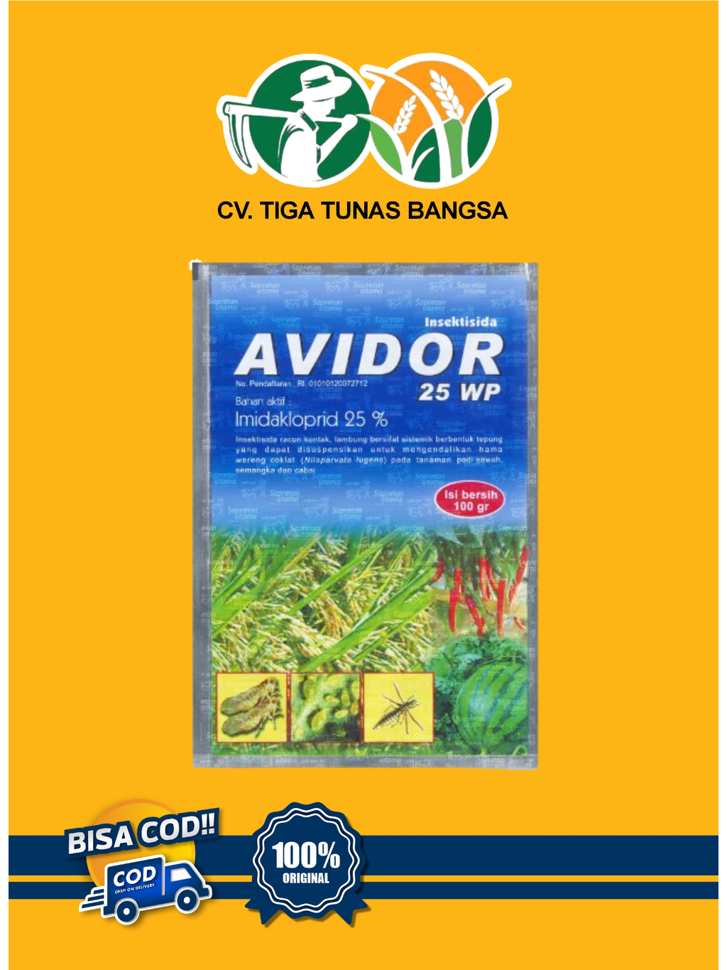 Jual Avidor 25 WP Obat Insektisida Hama Wereng Kutu Daun Strips | Shopee Indonesia