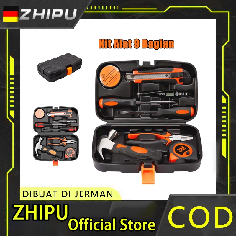 Jual ZHIPU Toolbox A 9-Piece Tool Set Kit perkakas delapan bagian ...