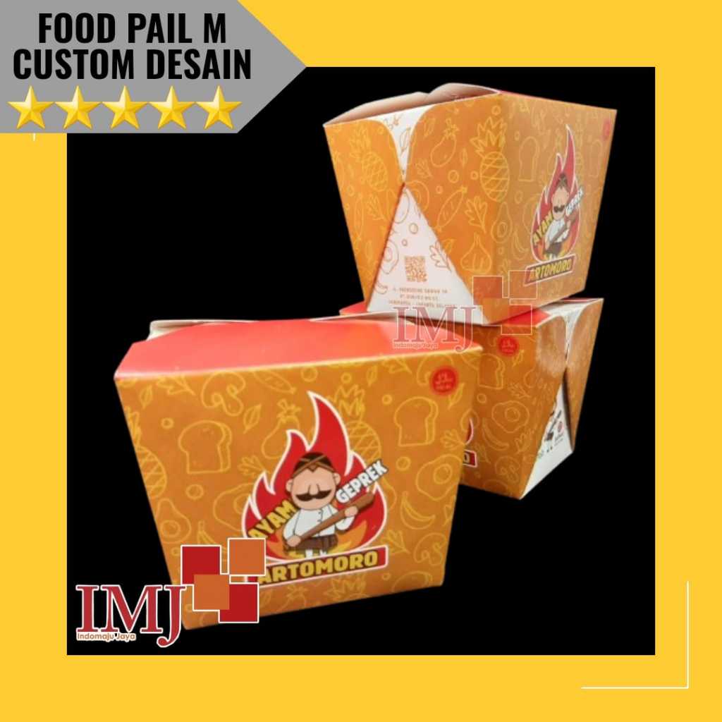 Jual FOOD PAIL M CUSTOM DESAIN BOX AYAM GEPREK CUSTOM PAPER BOX LUNCH ...