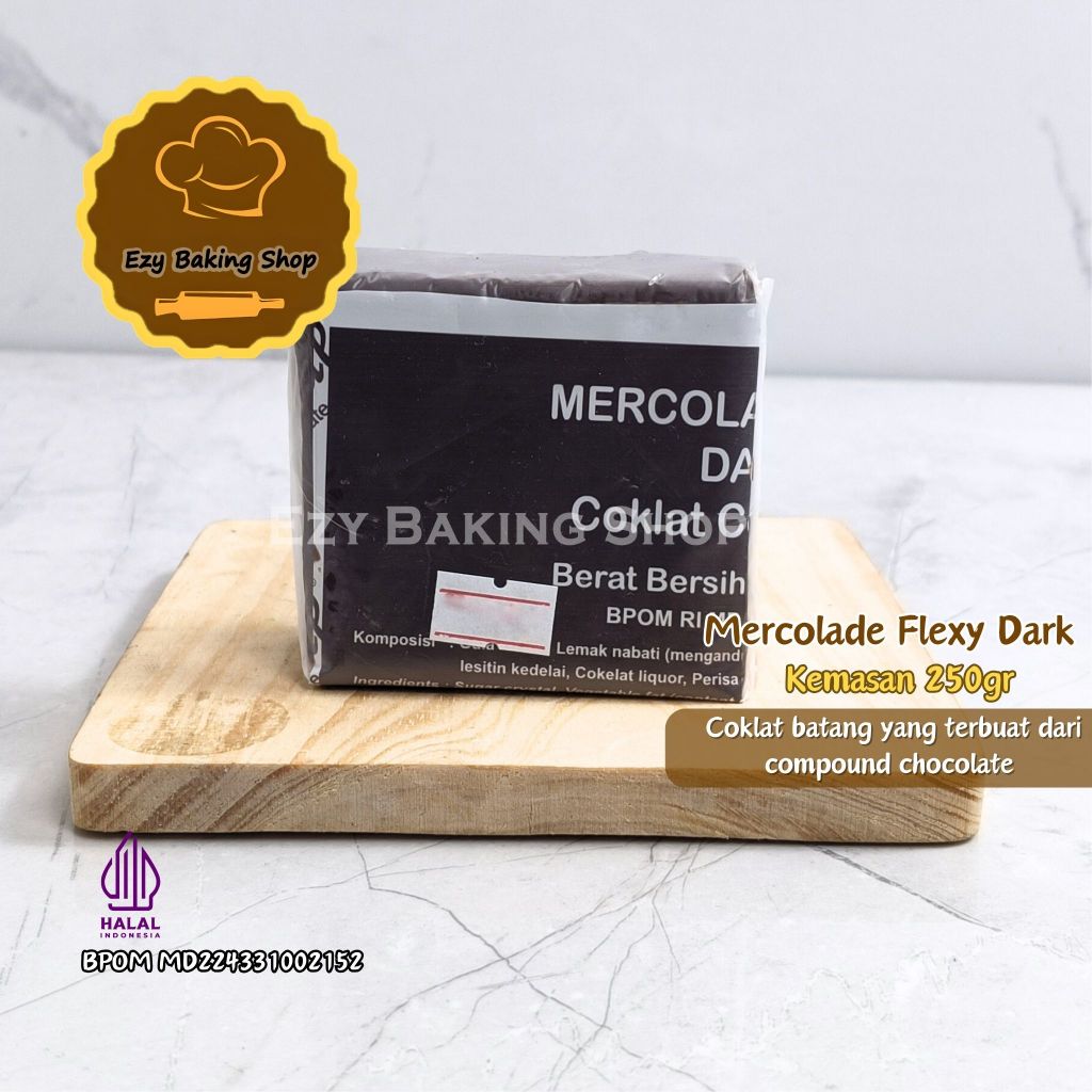 Jual Mercolade Flexy Dark Coklat REPACK 250gr (berat +/-) Coklat ...