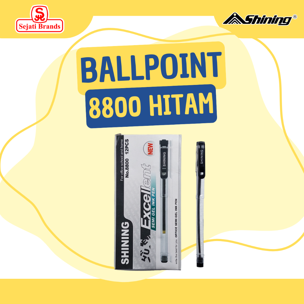Jual SHINING Pulpen 8800 Isi 1 Pcs | Pulpen Tinta Hitam | Ballpoint ...