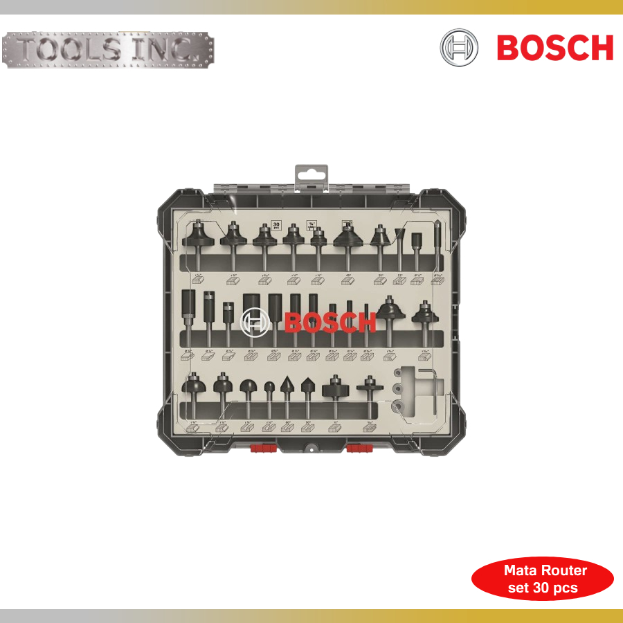Jual Bosch Mata Router Set 30 pcs dengan 1/4" Shank 017476 | Shopee ...