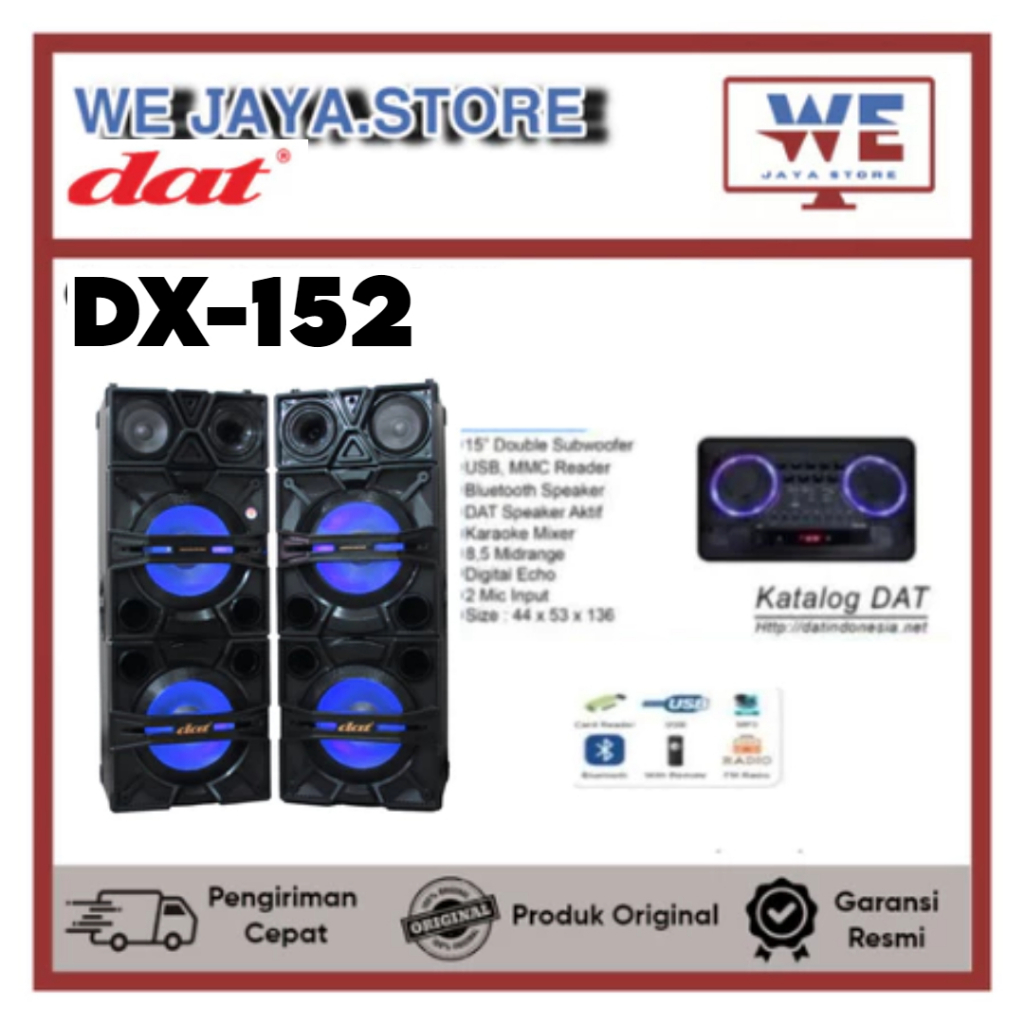 Jual DAT SPEAKER AKTIF DX-152 SPEAKER DAT DOUBLE SUB WOOFER 15INCH ...