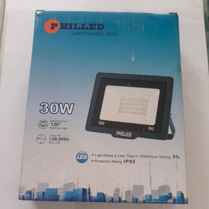 Jual Lampu LED Flood Light / Tembak / Sorot 30w Outdoor putih PHILLED ...
