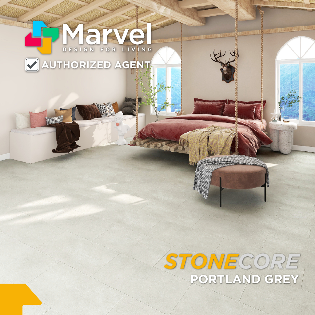 Jual Lantai Motif Batu Vinyl KLIK Murah SPC Marvel STONECORE+ Tebal 5 ...