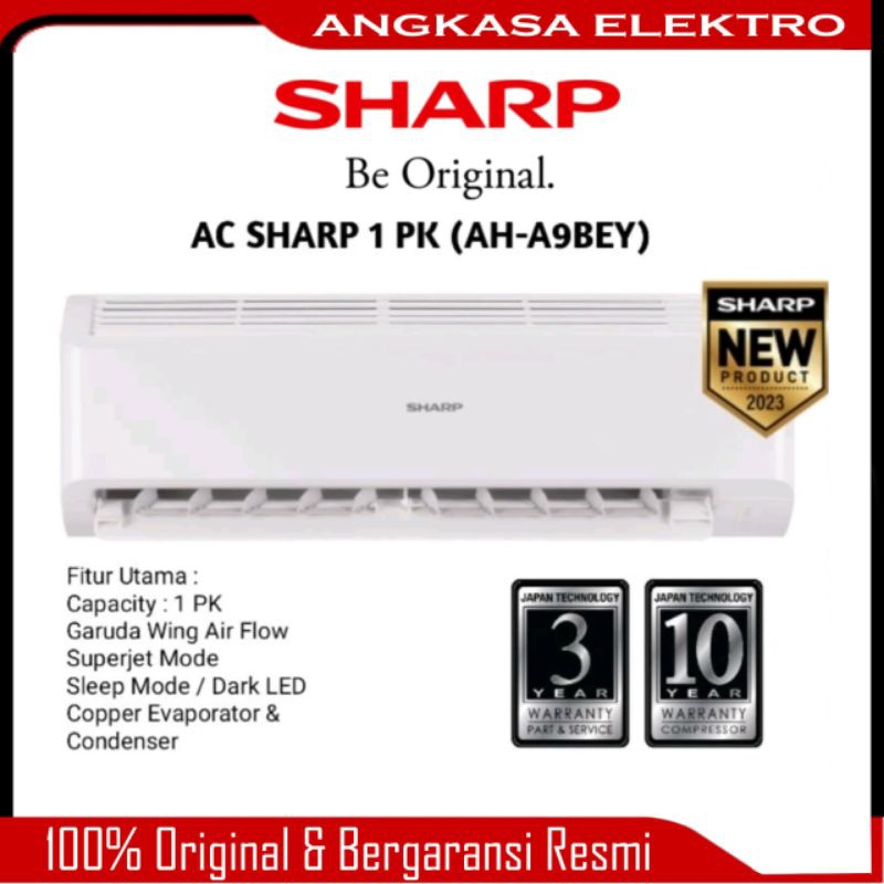 Jual SHARP AC 1 PK R32 AH-A9BEY Garansi Resmi 10 Tahun | Shopee Indonesia