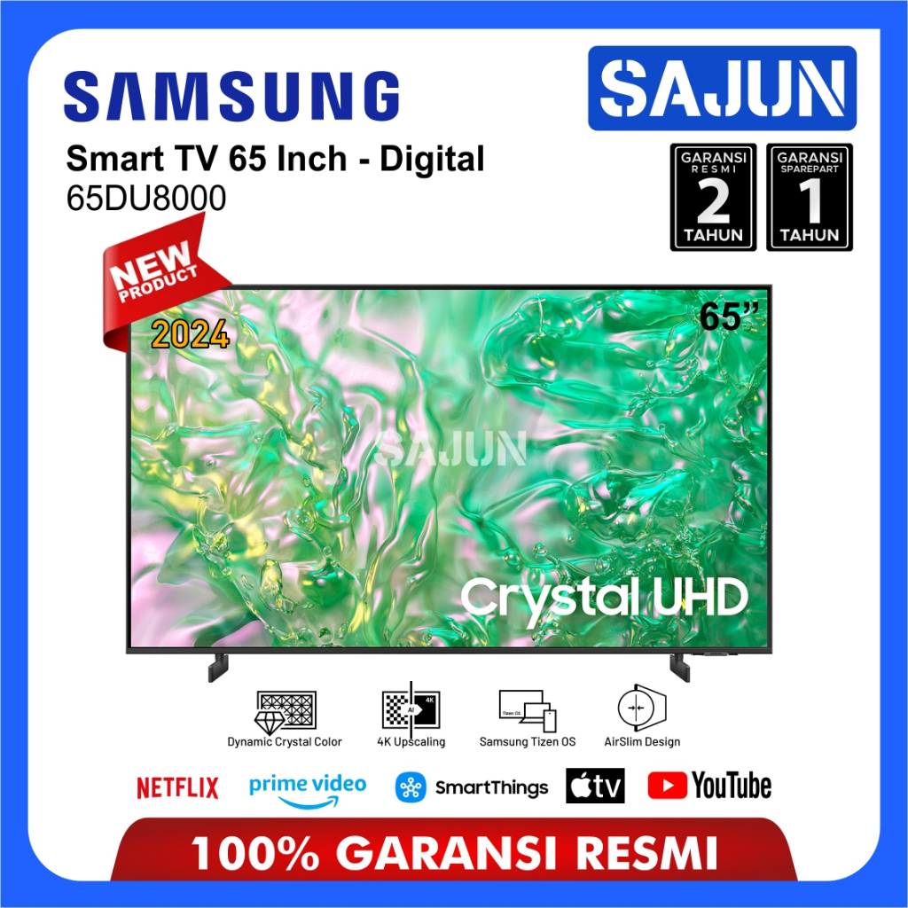 Jual Samsung Smart TV 65 Inch UHD 4K 65DU8000 / UA65DU8000KXXD | Shopee Indonesia
