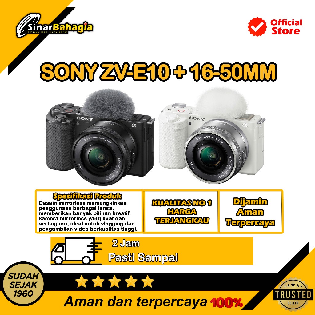 Jual Sony ZV E10 Sony ZVE10 Kit 16-50mm Mirrorless Camera GARANSI RESMI ...