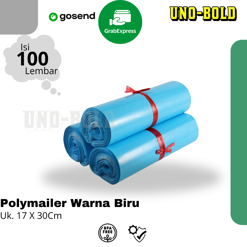 Jual PLASTIK POLYMAILER BIRU 17x30 PLASTIK PACKING, ONLINE PACKING ...