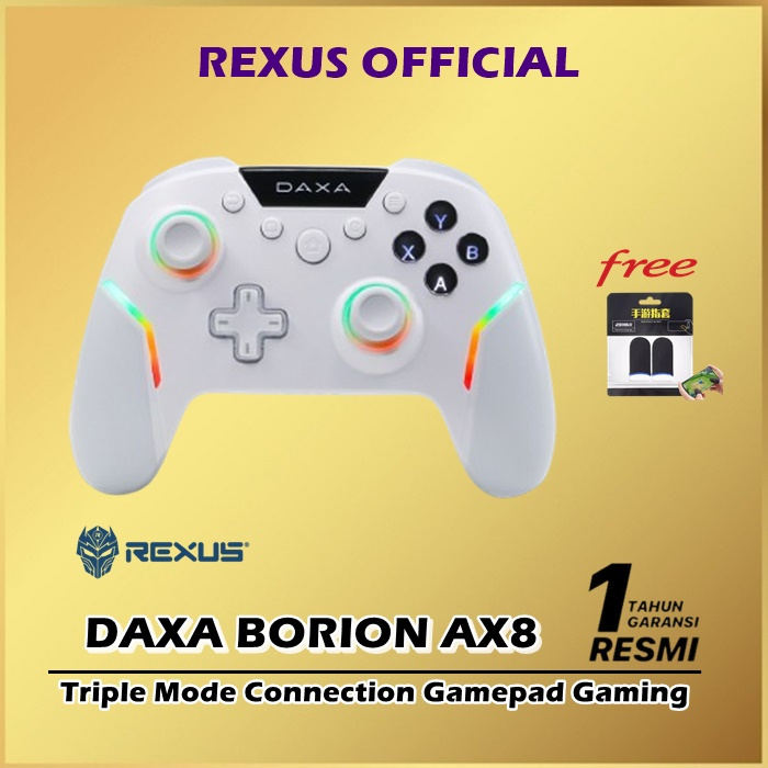 Jual Rexus Daxa Borion AX8 Gamepad Joystick Wireless Triple Mode ...