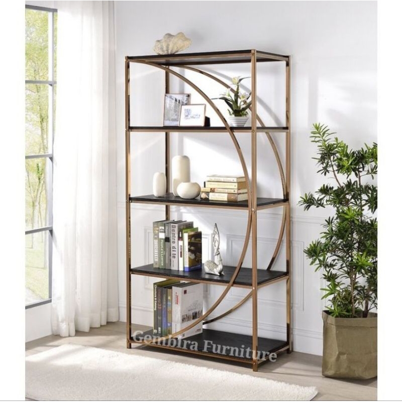 Jual ready rak rack partisi penyekat sekat ruangan buku pajangan gold ...