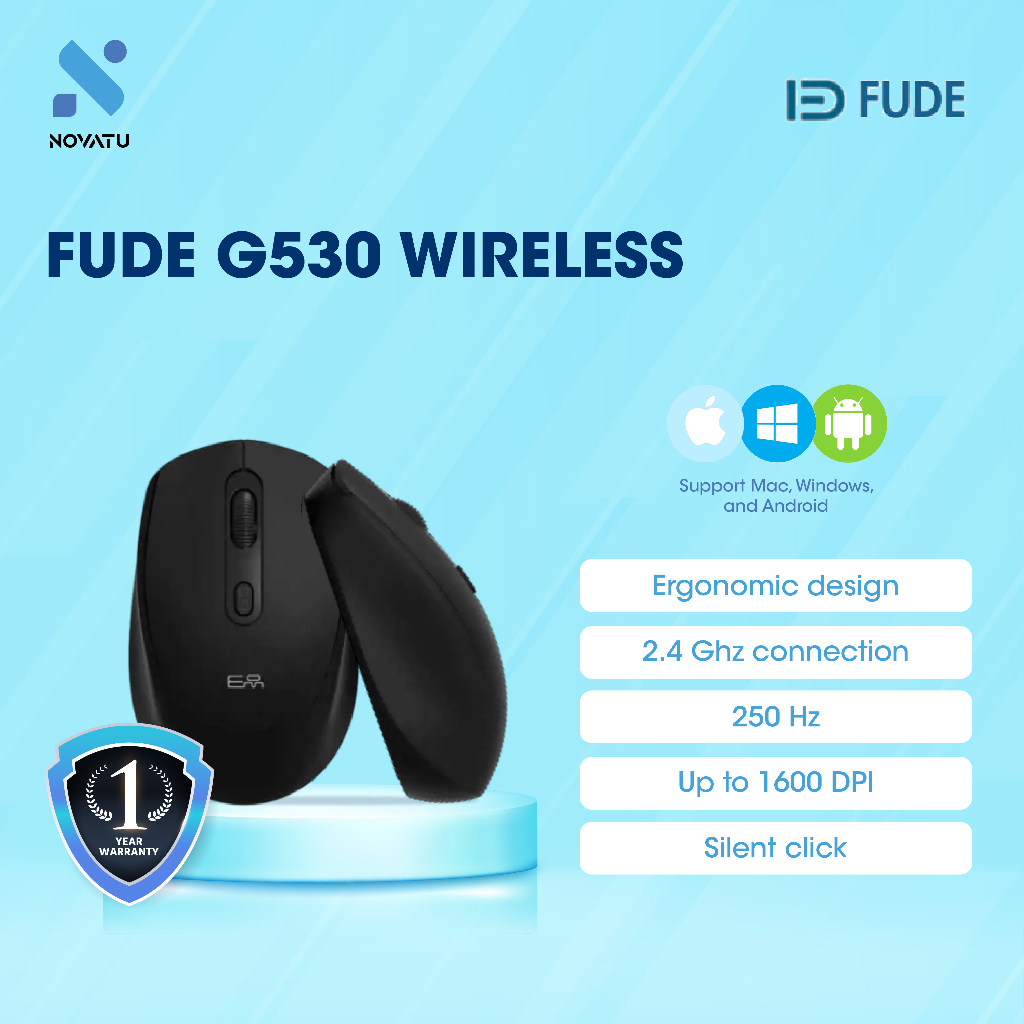 Jual Novatu Gaming - Mouse Wireless Fude G530 2.4G wireless connection ...