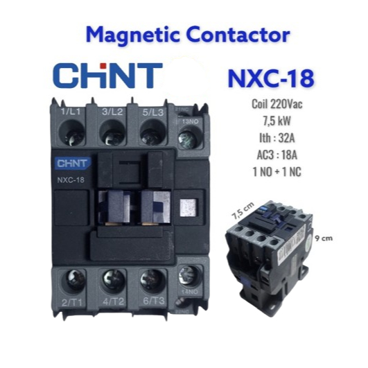 Jual KONTAKTOR CHINT 220V NXC-18 18A | Shopee Indonesia