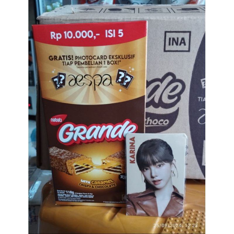 Jual nabati grande x aespa dan nextar krisbite x aespa free fhotocard ...