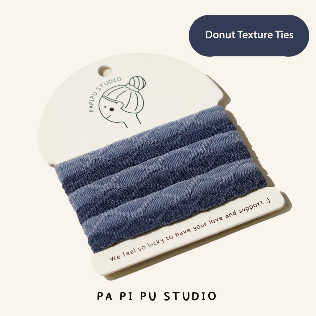 Jual Papipu studio Ikat Rambut Donut Texture 6 pcs | Shopee Indonesia