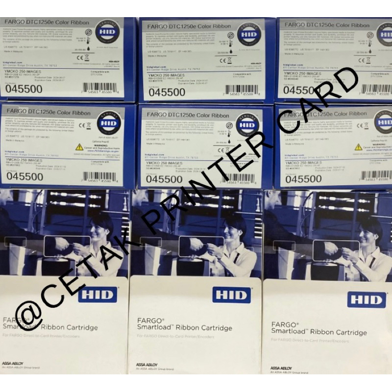Jual Ribbon Color YMCKO 45500 Fargo / 45500 / Fargo / Fargo DTC1250e ...
