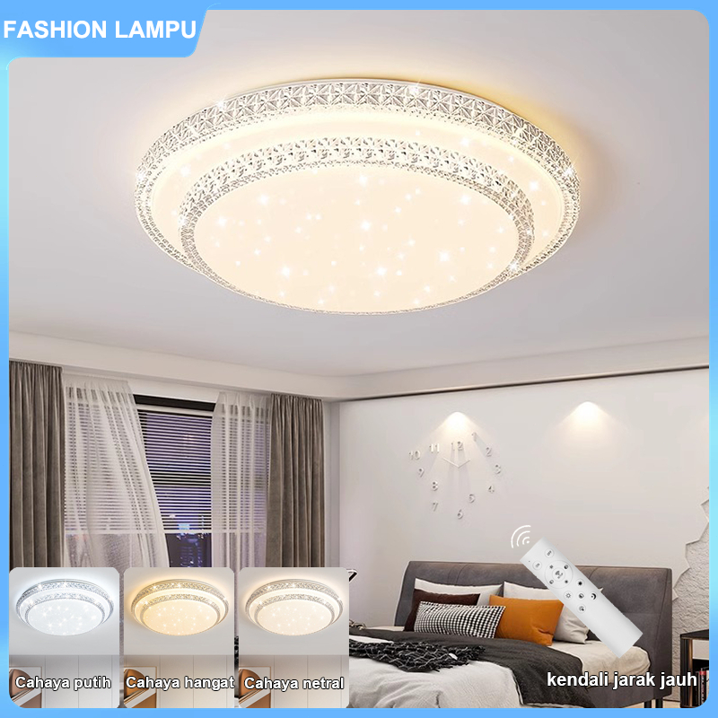 Jual Lampu plafon rumah lampu ruang tamu lampu downlight led 3 Warna ...