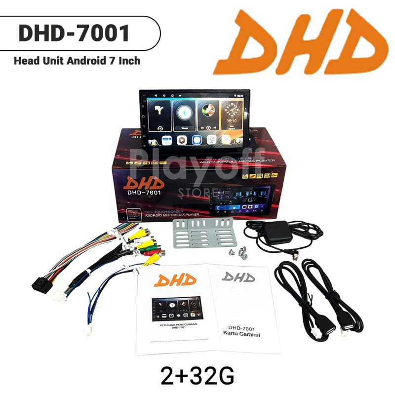 Jual Carplay Head Unit ANDROID 7 INCH Double Din DHD-7001 GPS ...
