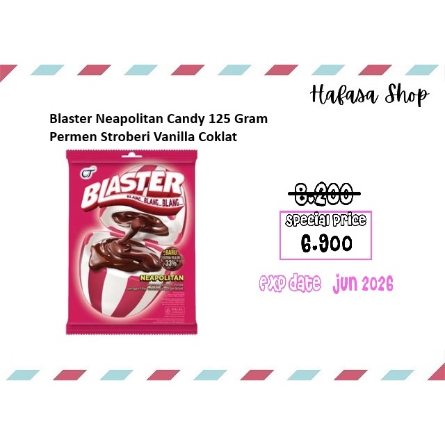 Jual Blaster Neapolitan Candy 125 gr Permen Stroberi Vanila Coklat ...