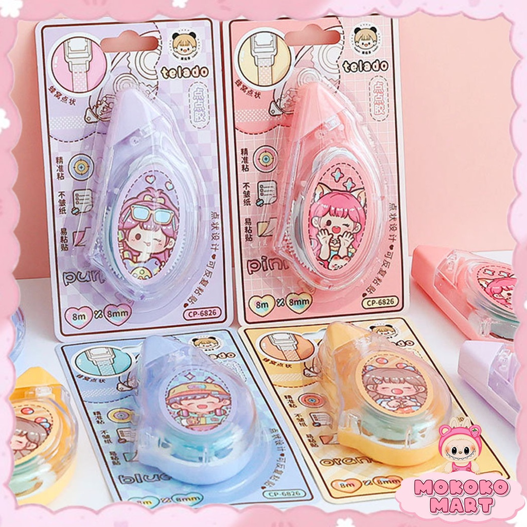 Jual MM 8M Roller Double Tape Glue Tape Lem Kertas Selotip Aesthetic ...