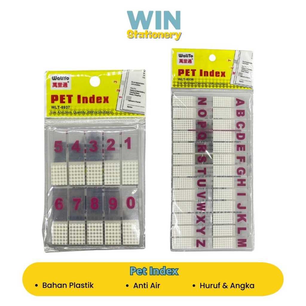 Jual Sticky Note Index Angka, Huruf Walito | Shopee Indonesia