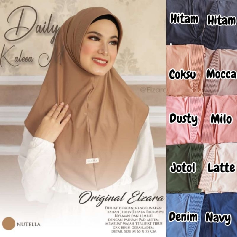Jual hijab elzara original Daily Kaleea M | Shopee Indonesia