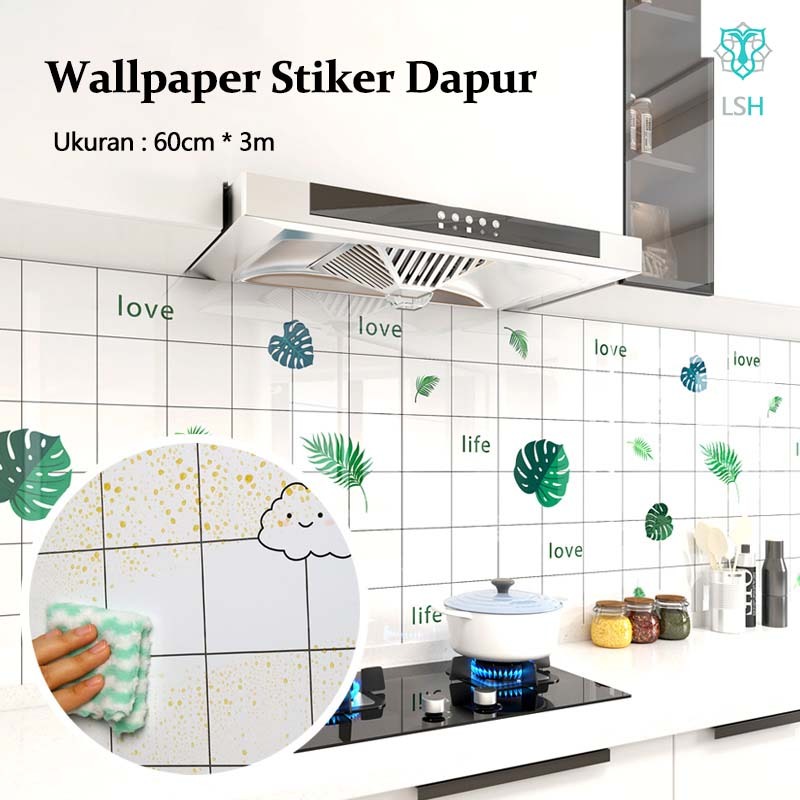 Jual Wall Sticker Dapur Anti Air / Sticker Dinding Minyak 60Cm X 3M ...