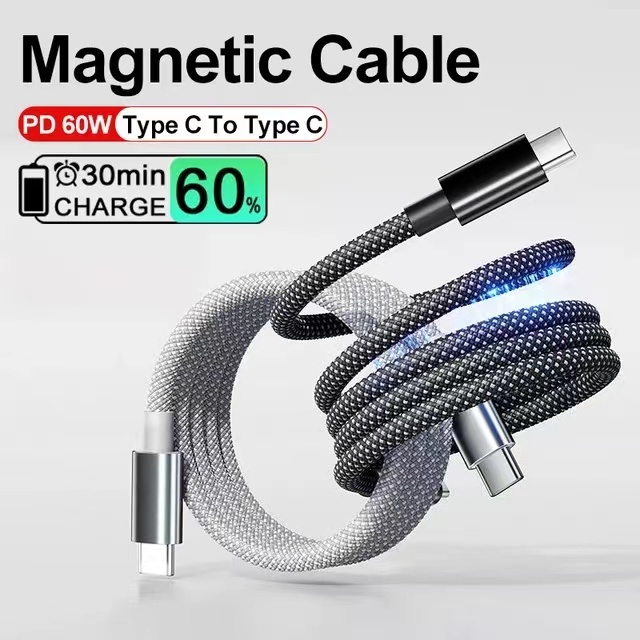 Jual Kabel Data Magnetic Fast Charging Type C to C / Usb-C 66W Cable ...