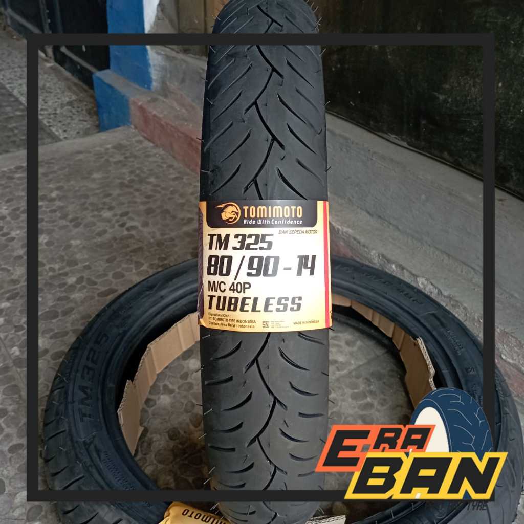 Jual BAN LUAR TOMIMOTO TM325 80 90 RING 14 TUBELESS DONAT SOFT | Shopee ...