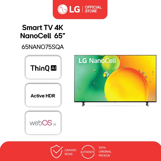 Jual LG Televisi / SMART TV NANO 65" - 4K 120Hz Dolby Vision IQ / HDR10 ...